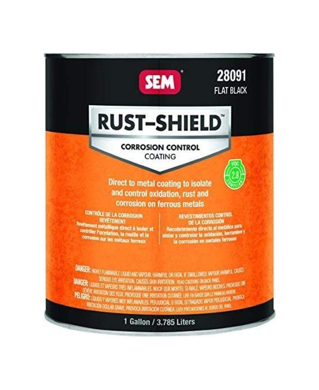 SEM 28091 2.8 VOC Rust Shield Flat Black 1 Gallon — WeGotAutoPaint