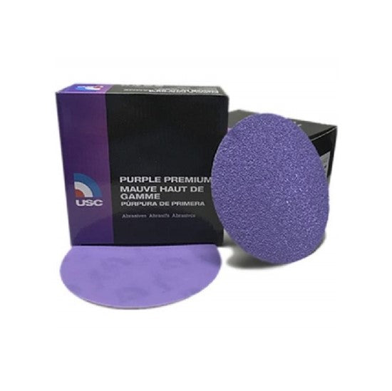 USC 991406 Velcro (Hook & Loop) Purple Premium 6" 80 Grit Abrasives Fi ...