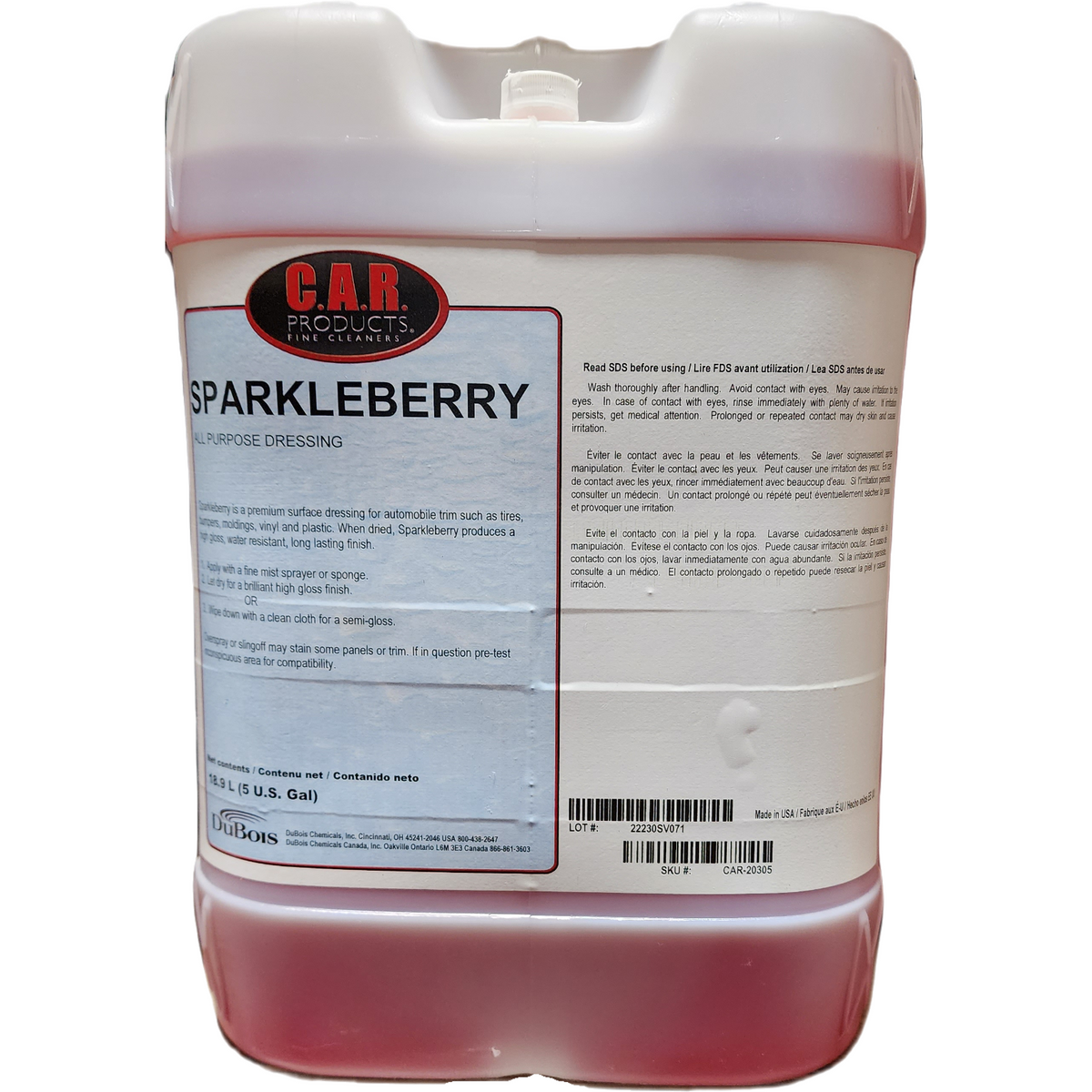XCP CAR-20305 CAR Products Sparkleberry All Purpose Dressing (5 gal ...