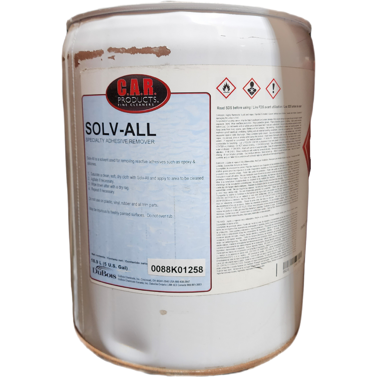 XCP CAR-17005 CAR Products Solv-All Adhesive Remover (5 gal ...